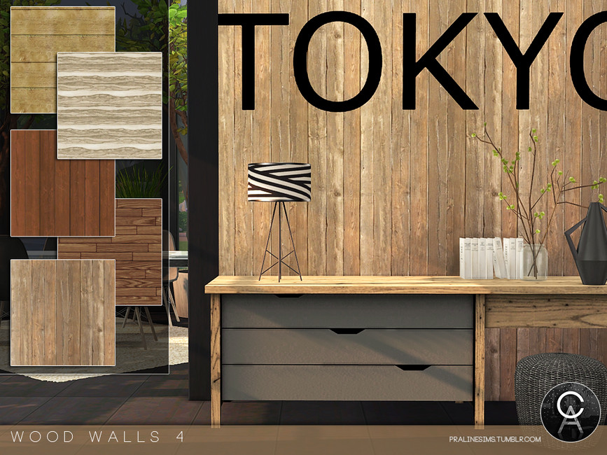 The Sims Resource - Wood Walls 4