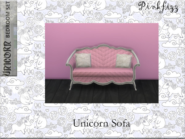 The Sims Resource - Pinkfizz Unicorn Sofa