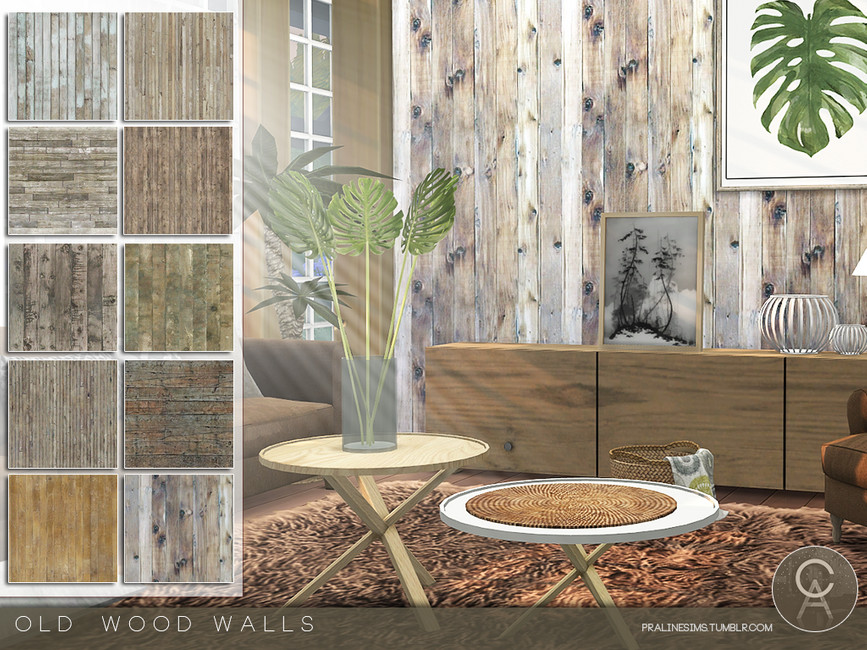 The Sims Resource - Old Wood Walls