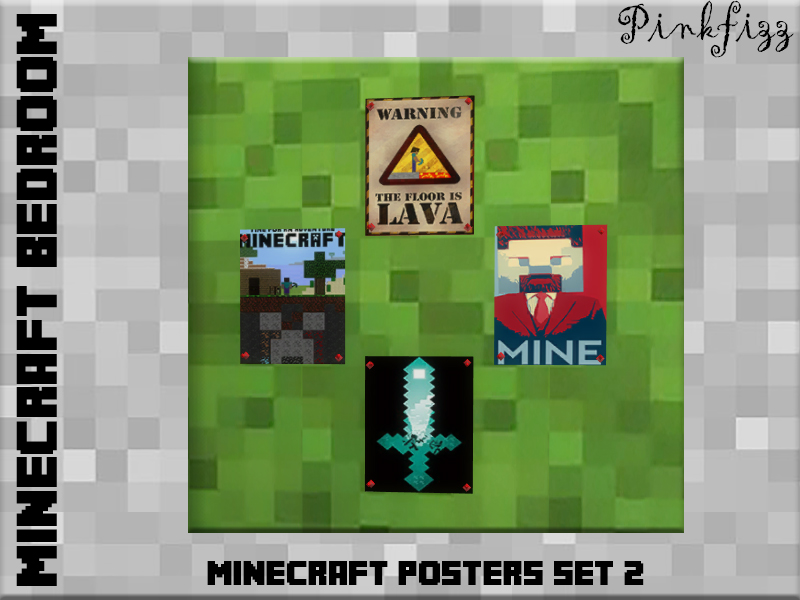 The Sims Resource | Pinkfizz Minecraft Posters Set 2