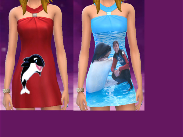 The Sims Resource | Seaworld Orca Love Dresses