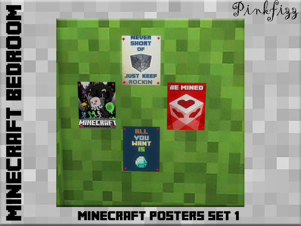 The Sims Resource - Pinkfizz Minecraft Posters Set 1