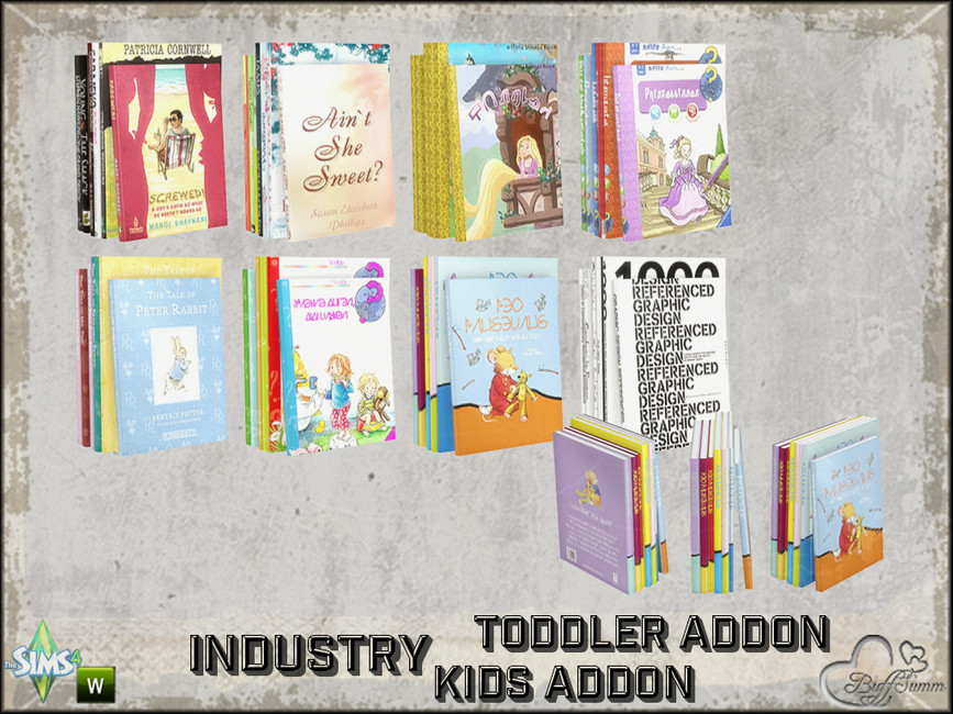 The Sims Resource - Industry Toddler and Kids Books v1