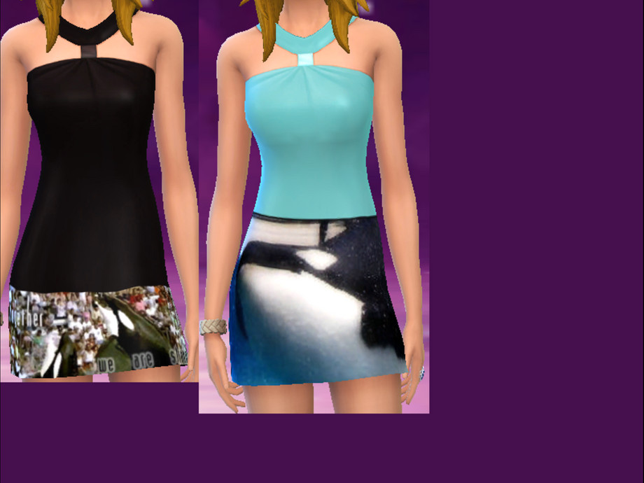 The Sims Resource | Seaworld Orca Love Dresses