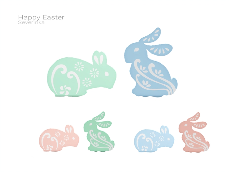 The Sims Resource | [Happy Easter] - two rabbits light colors