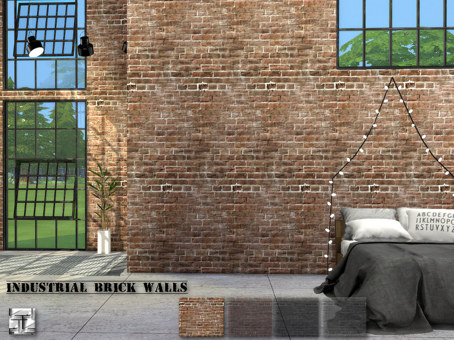 The Sims Resource | Industrial Brick Walls