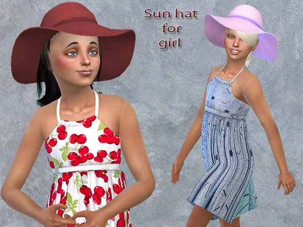 The Sims Resource | sun hat for girl