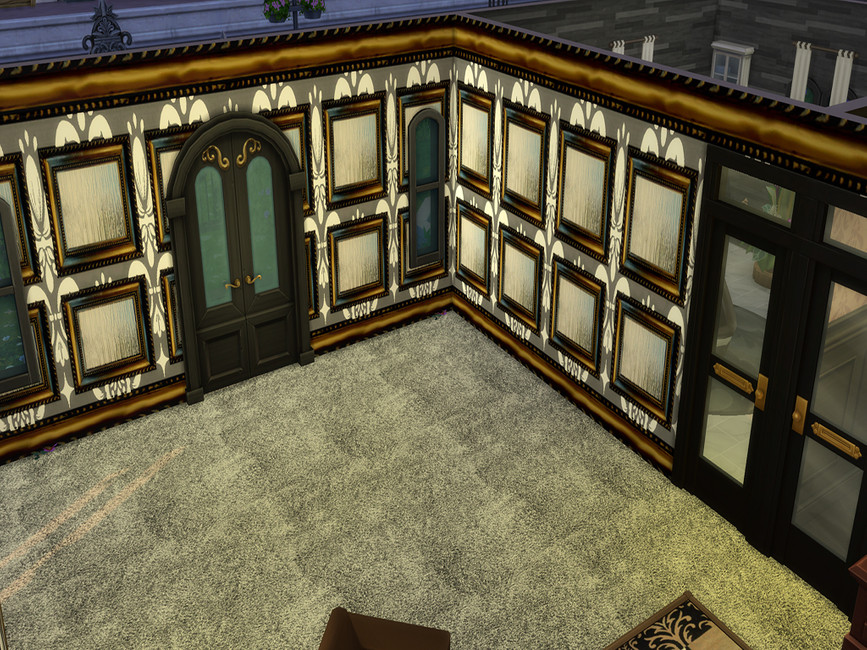 The Sims Resource - Gold Frame wall