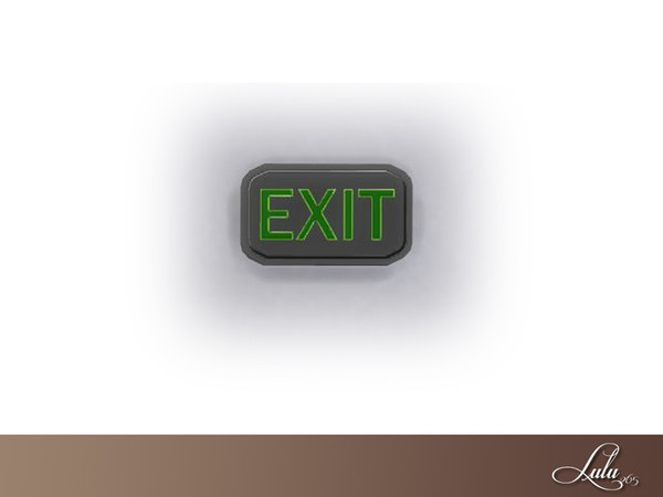 The Sims Resource - Austin Bedroom EXIT Sign