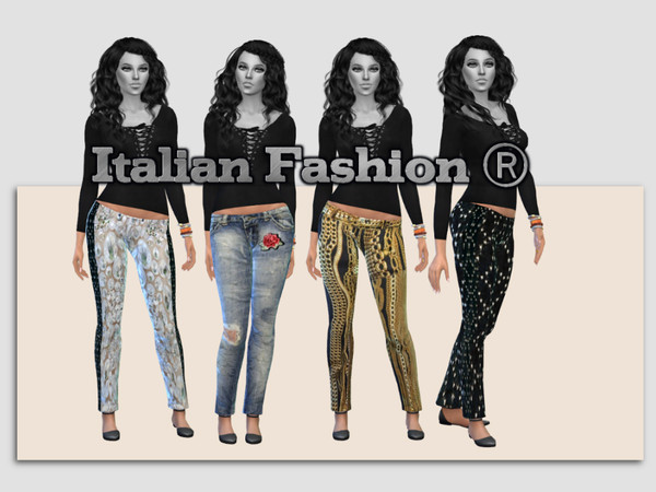 The Sims Resource | Women Trousers, Italian Style