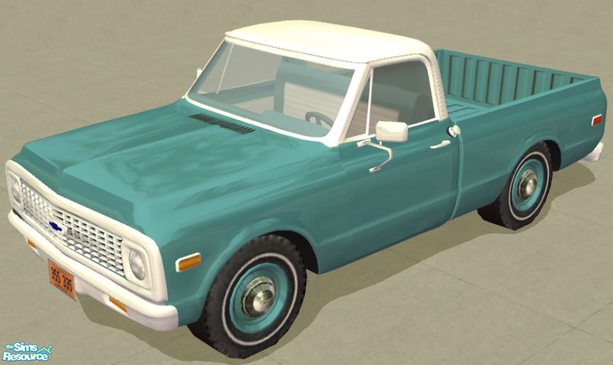 The Sims Resource | 70's Pickup - Blue Recolor
