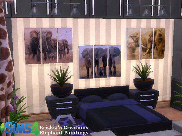 The Sims Resource - Elephant Paintings
