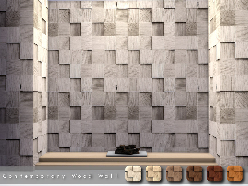 The Sims Resource - Contemporary Wood Wall