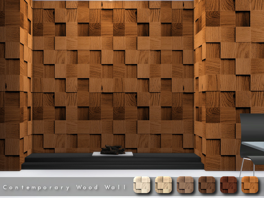 The Sims Resource - Contemporary Wood Wall