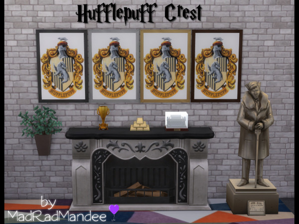 The Sims Resource | Hufflepuff House Crest Wall Art