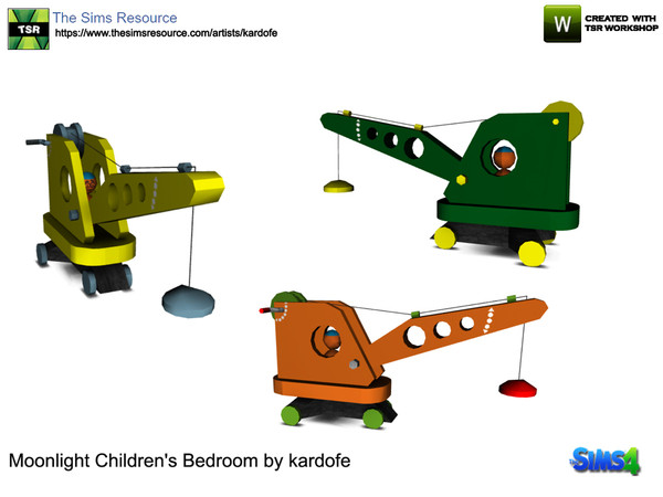 The Sims Resource | kardofe_Moonlight Children's Bedroom_Toy crane