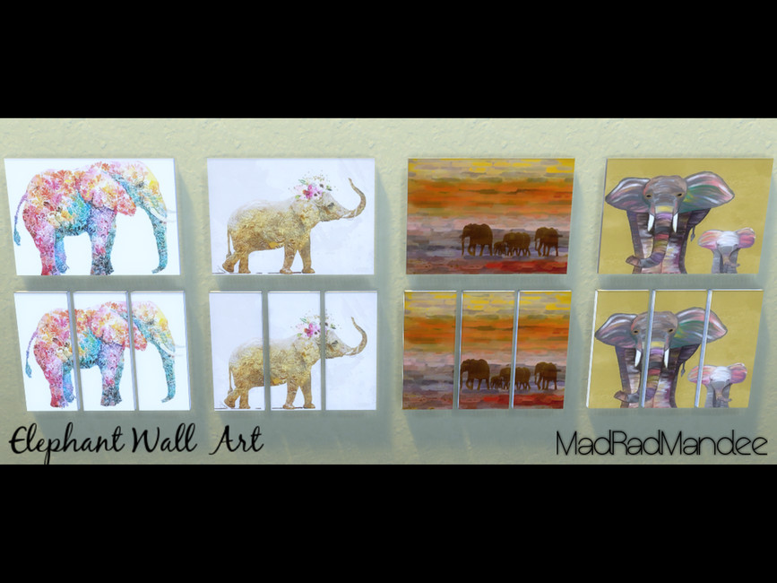 MadRadMandee's Elephant Canvas Wall Art