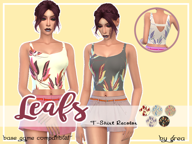 The Sims Resource | Leafs T-Shirt - Recolor