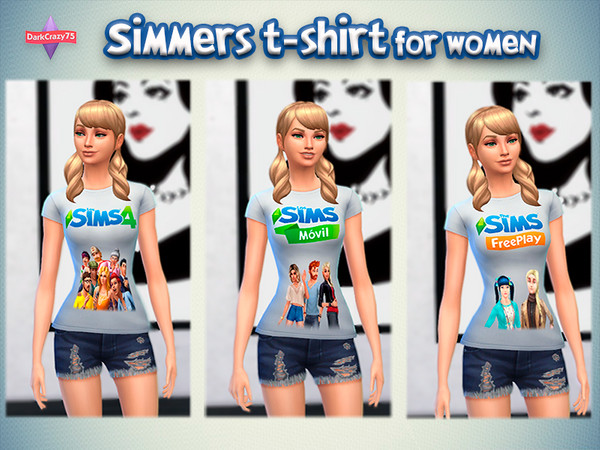 The Sims Resource | Simmer's T-shirt for women