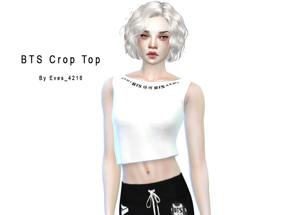 The Sims Resource | K-Pop BTS Crop Top (Perfect Patio Needed)