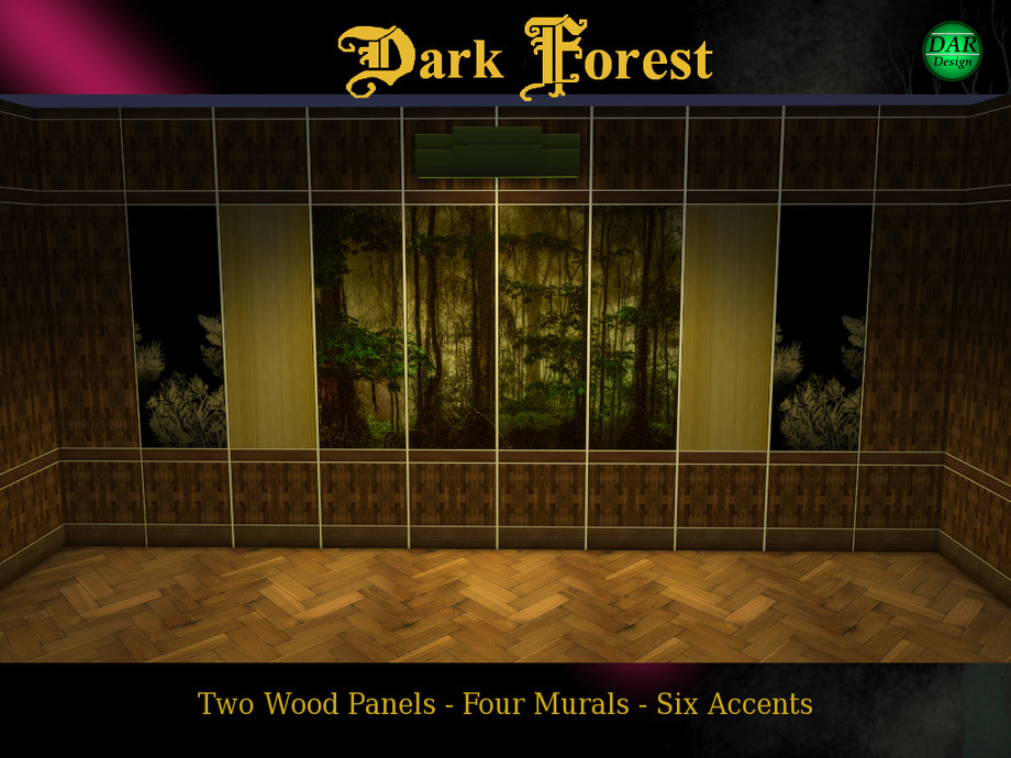 The Sims Resource | Dark Forest Paneling - Accents & Murals
