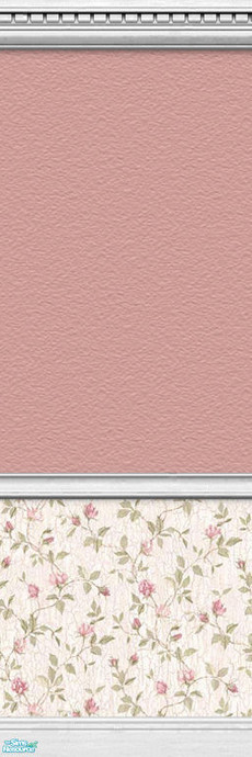 The Sims Resource - Distressed Roses Wallpaper with pink