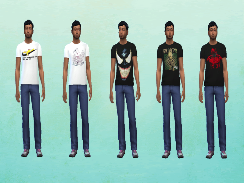 The Sims Resource | Men's Comics T-Shirts