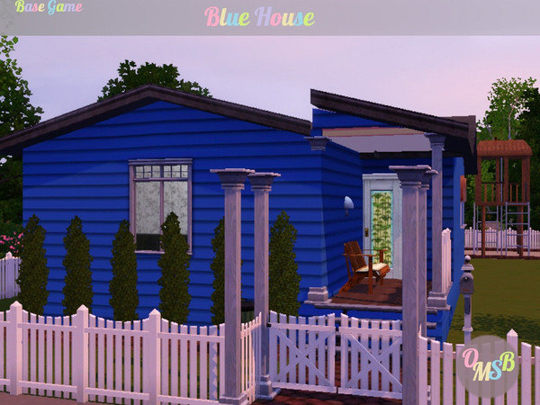 The Sims Resource | Blue House - 2 QTs, 1 WC