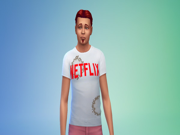 The Sims Resource | Coffee stained netflix t-shirt