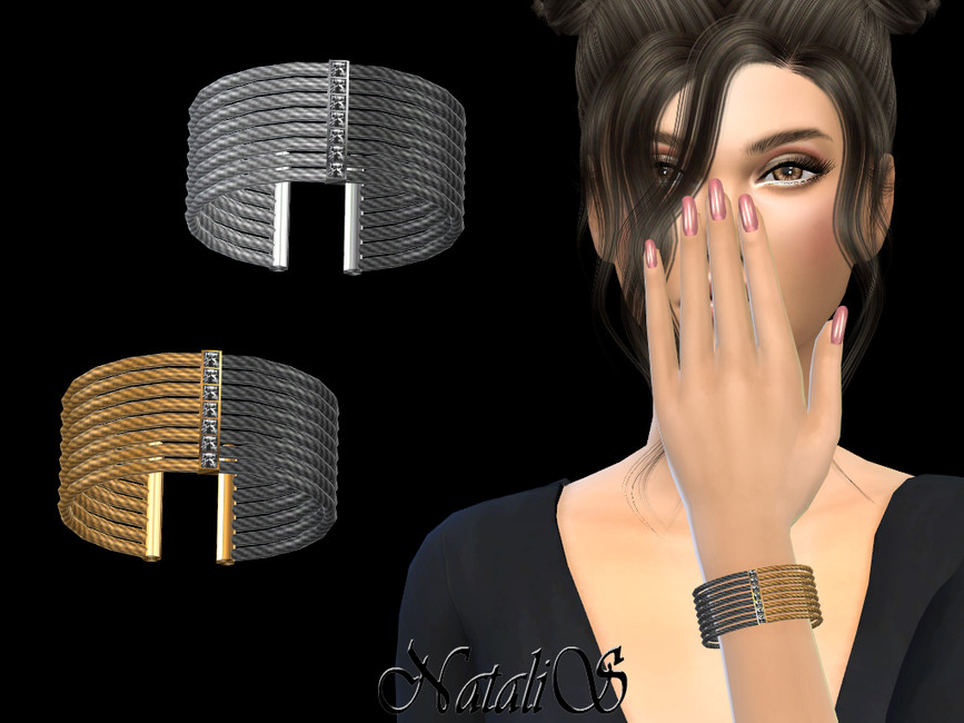 The Sims Resource - NataliS_Two-tone Cable Cuff