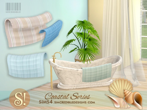 The Sims Resource | Coastal Bathroom towel for tub