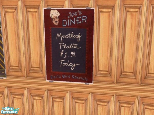 The Sims Resource - Diner Posters - Joe's Diner