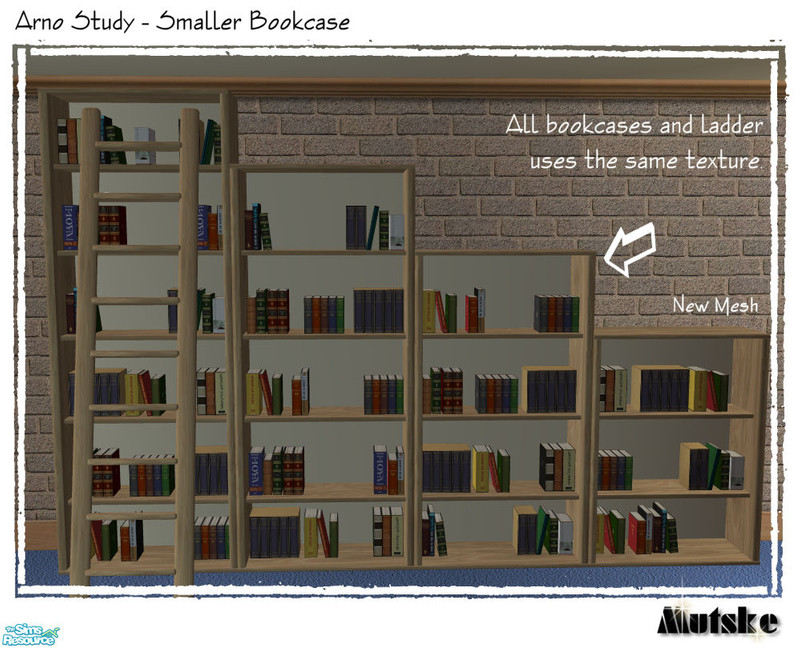 The Sims Resource - Arno Study - Bookcase Smaller