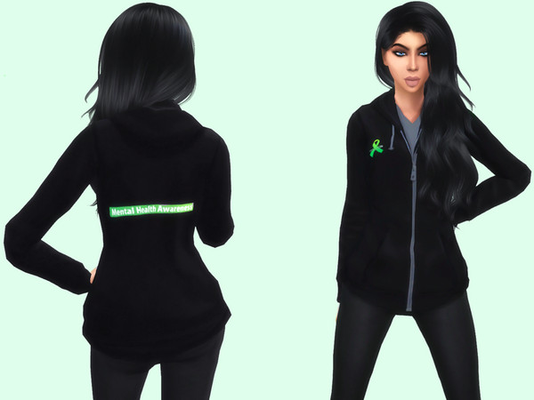 The Sims Resource | (Women) Mental Health Awareness Zip Ups