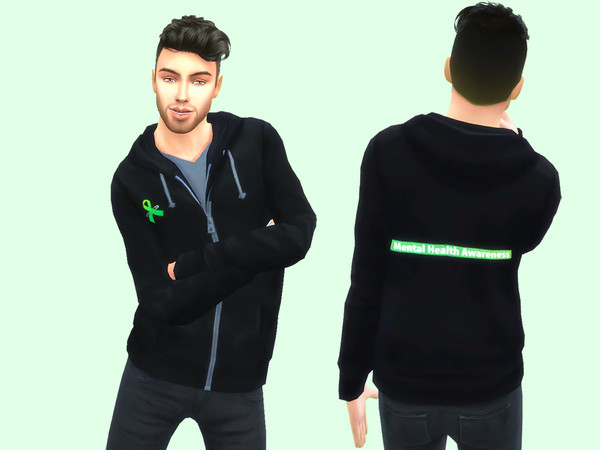 The Sims Resource | Men) Mental Health Awareness Zip Ups