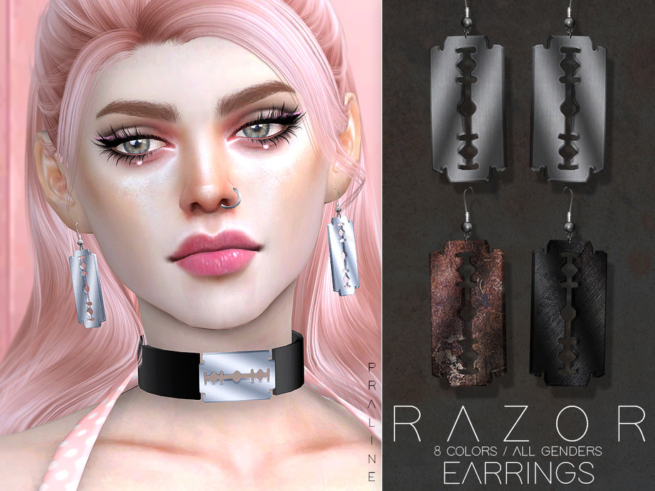 The Sims Resource | Razor Earrings