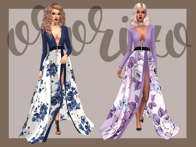 The Sims Resource | Ondria Recolor Evening Dress Nr02 (SLYD)