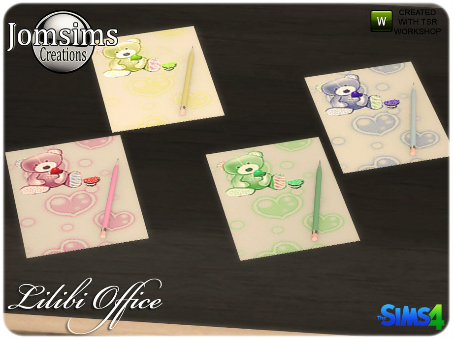 The Sims Resource | lilibi pen and paper deco for table
