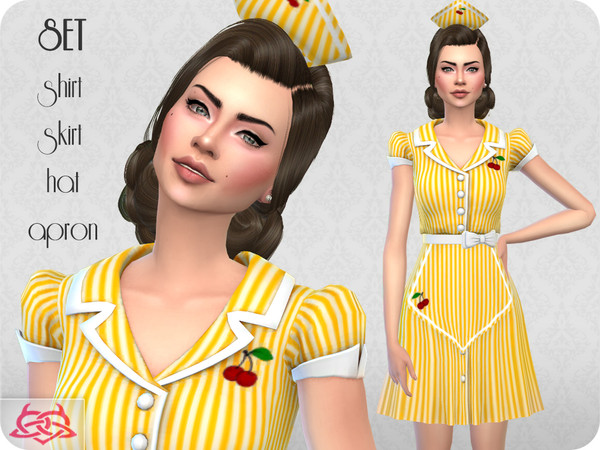 The Sims Resource | Waitress SET RECOLOR 3 (Needs mesh)