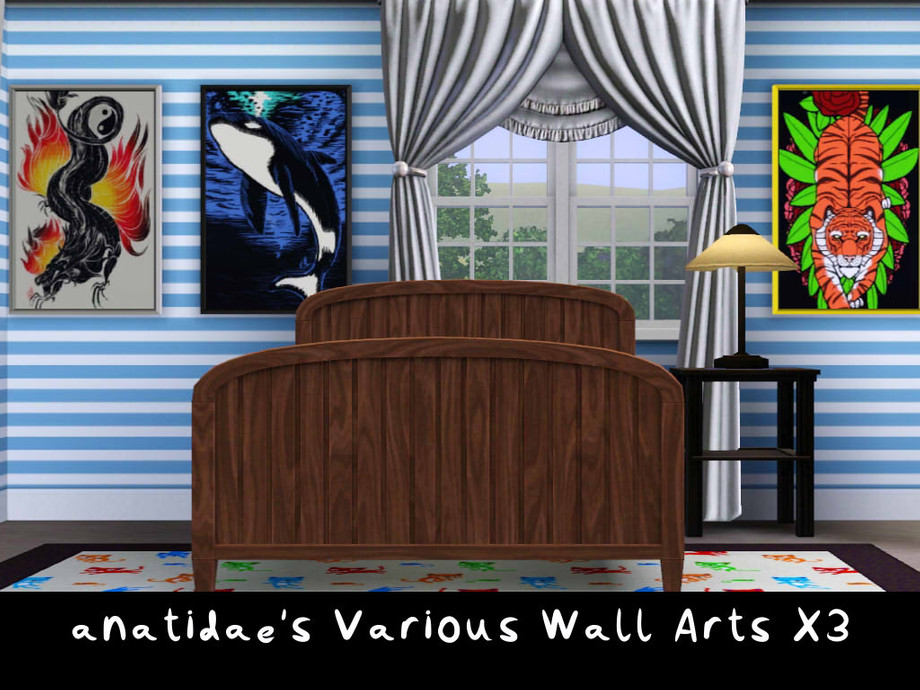 The Sims Resource | [anatidae] Wall Art- 3 Creature Artworks