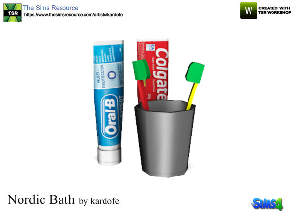 The Sims Resource | kardofe_Nordic Bath_Toothpaste