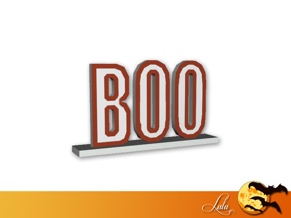 The Sims Resource | Halloween Hall BOO sign