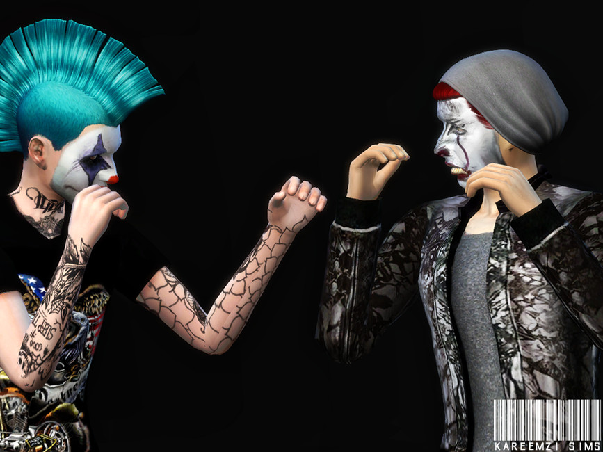 The Sims Resource - Scary Clowns SFX Makeup