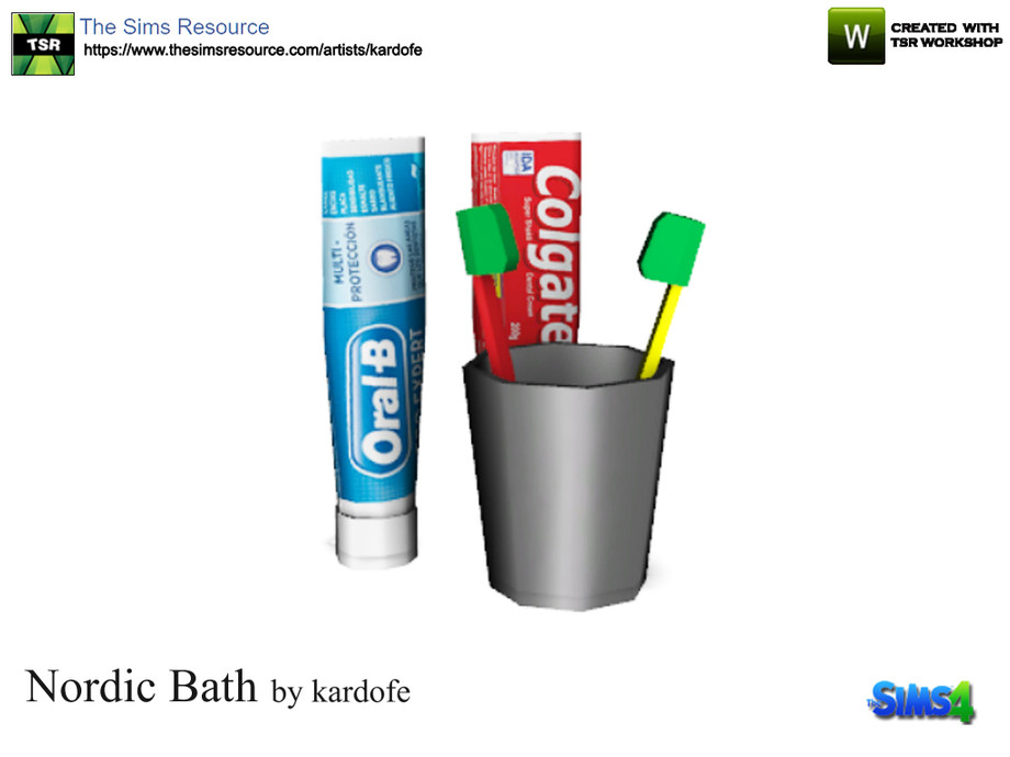 The Sims Resource | kardofe_Nordic Bath_Toothpaste