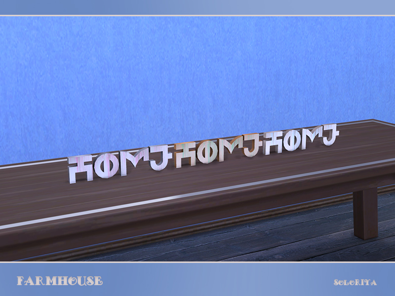 The Sims Resource | Farmhouse Simlish Sign HOME
