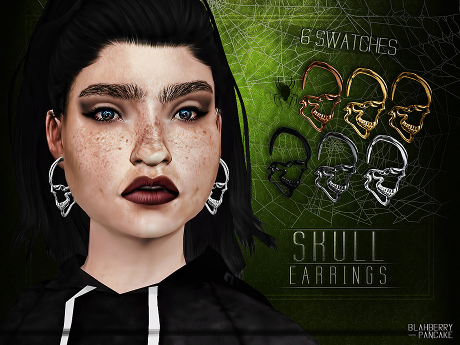The Sims Resource | Skull Earrings