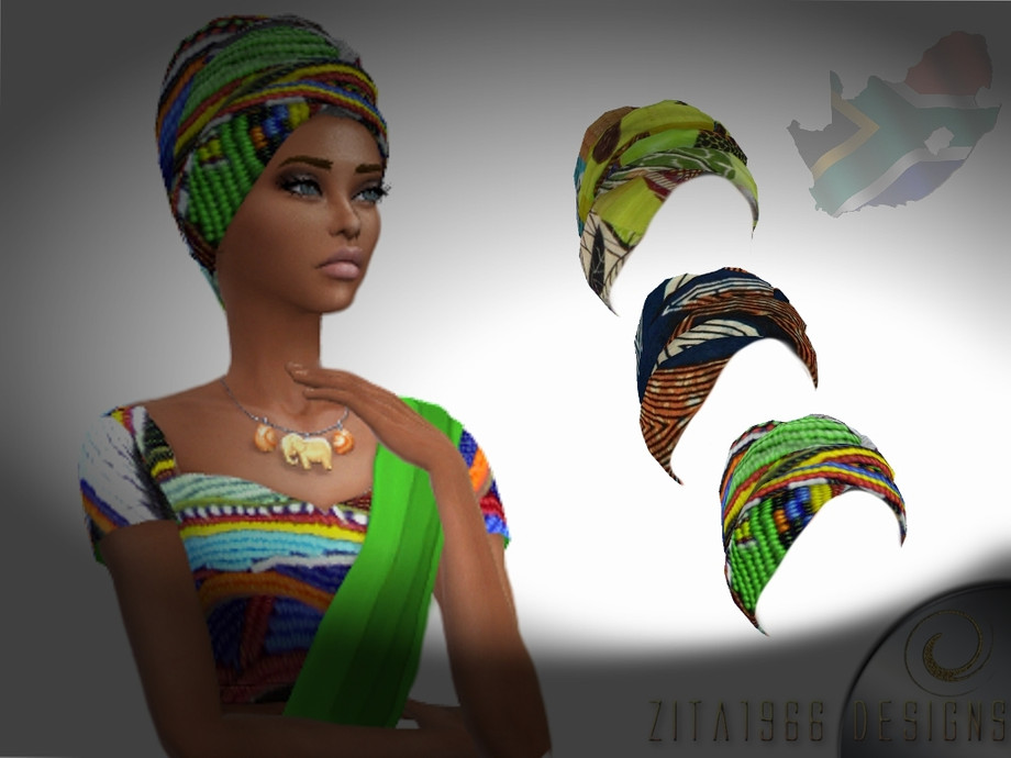 The Sims Resource | Mama Africa Head Wrap