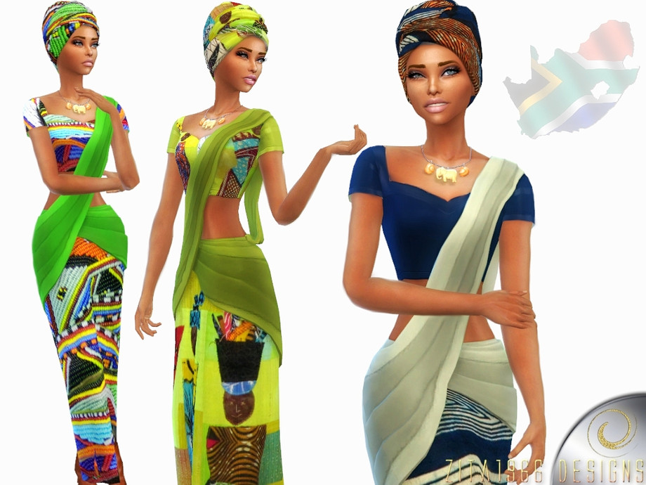 The Sims Resource | Mama Africa outfit