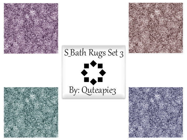 The Sims Resource | Small Bath Rug Set 3