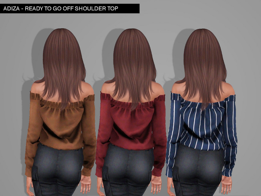 The Sims Resource - Ready To Go Off Shoulder Top
